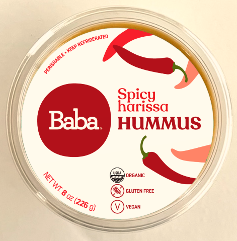 Baba Small Batch Spicy Pepper with Harissa Hummus (8 oz)