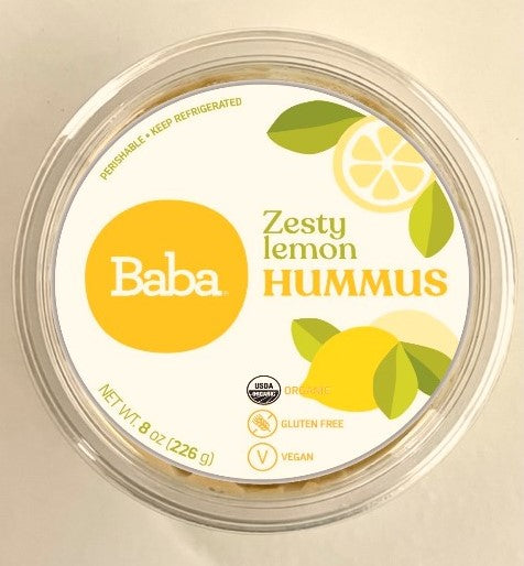 Baba Small Batch Zesty Lemon Hummus (8 oz)